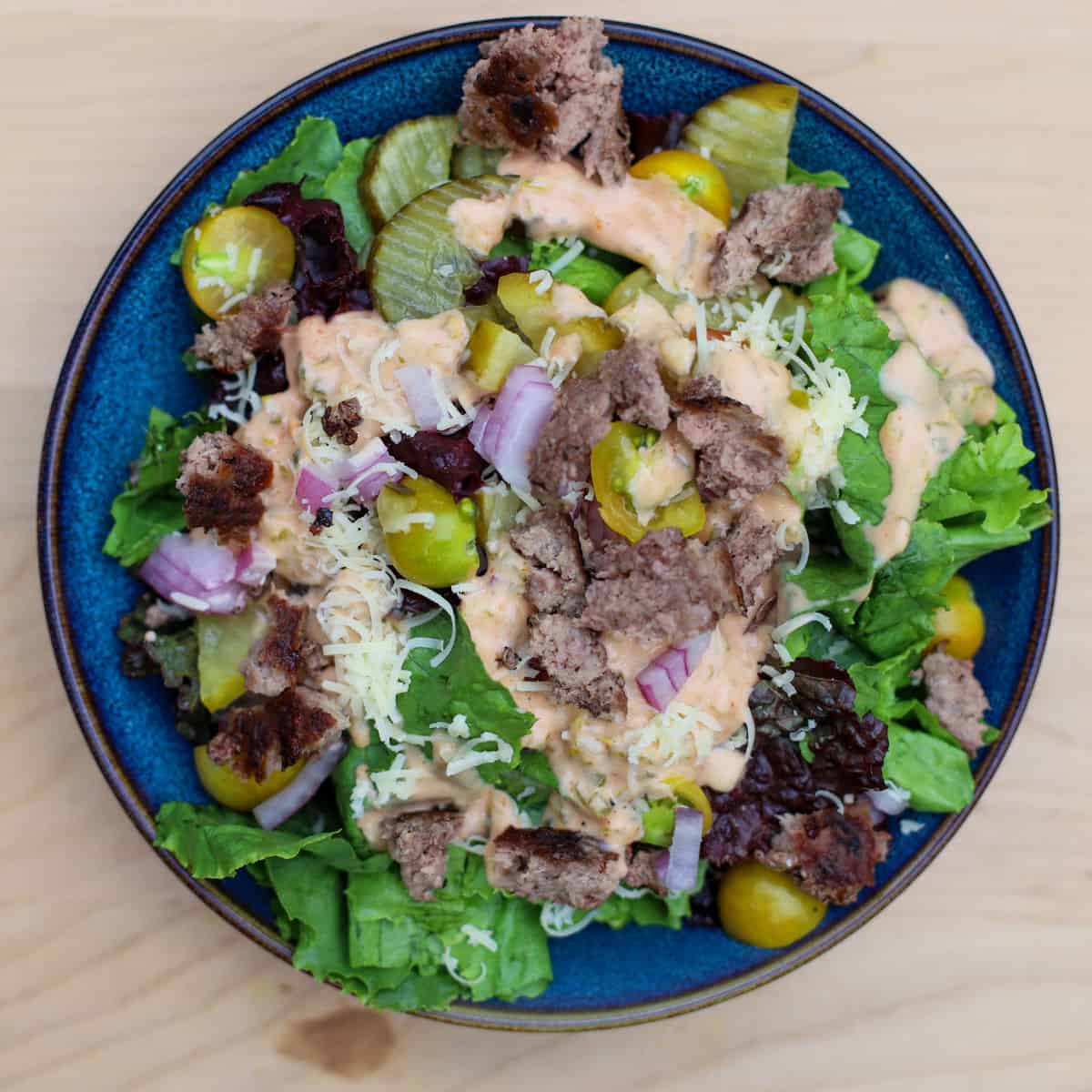 Big Mac Salad - Front Yard Veggies